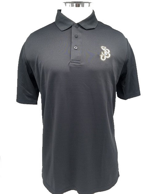 GRAY PERFORMANCE POLO SHIRT: SHORT SLEEVE WITH SJB LOGO – St. John ...